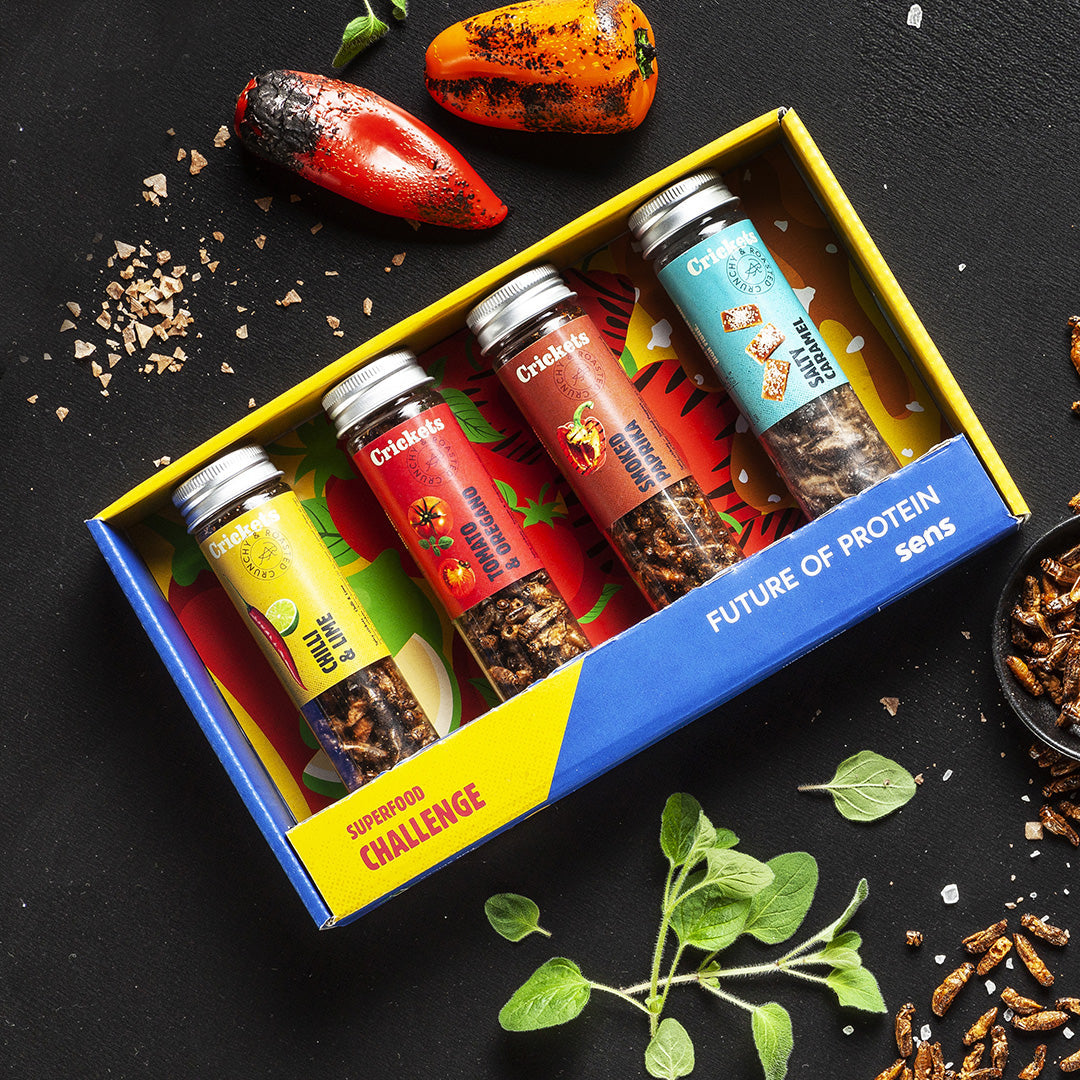 Sens Roasted Crunchy Crickets | Edible Insects Protein Snack Gift Idea ...