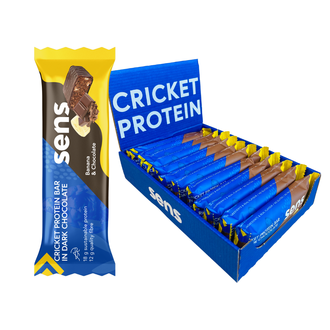 Cricket Protein Bar - Banana & Dark Chocolate - Sens Sports Nutrition ...